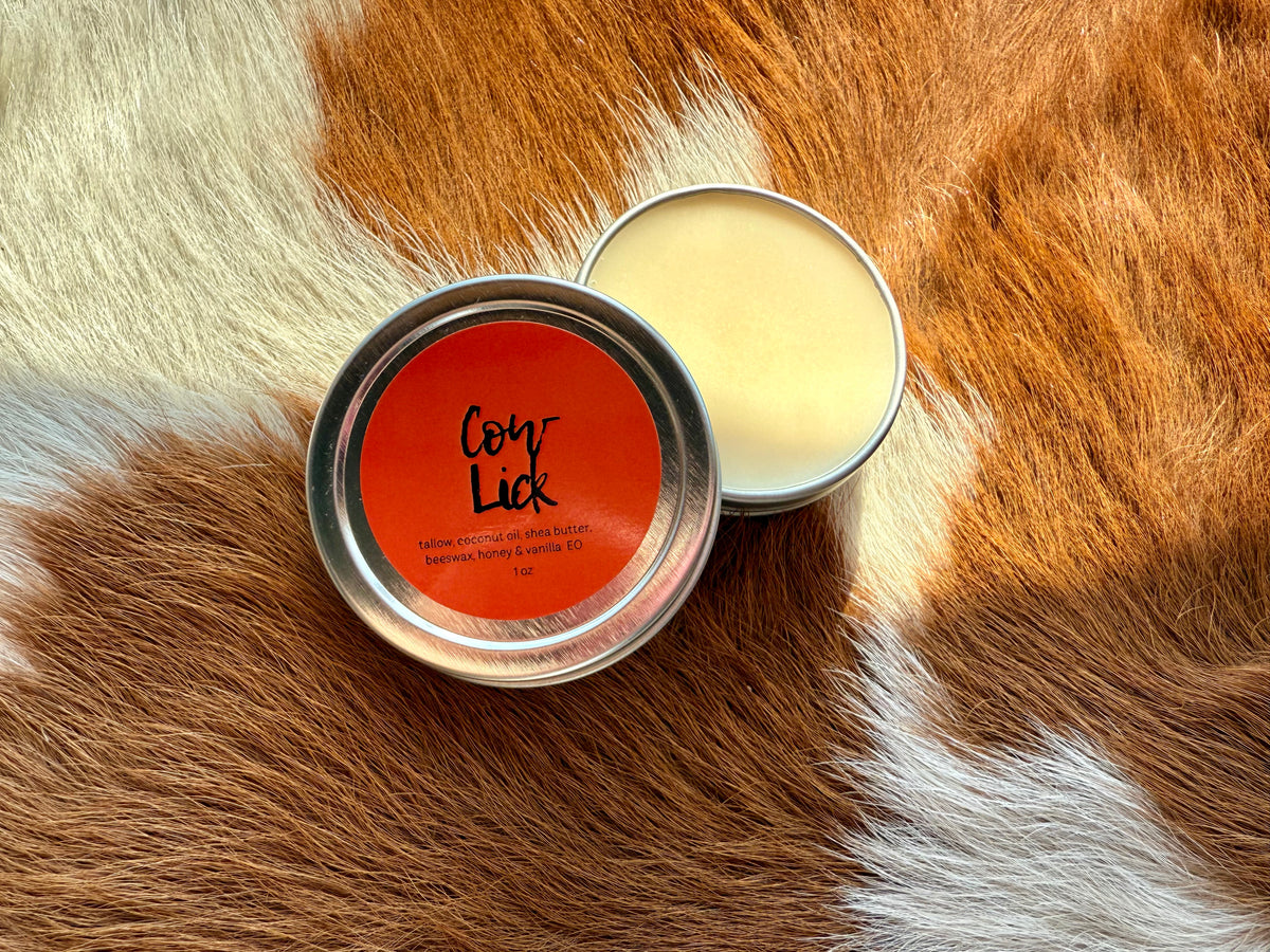 Tallow Cow Lick Lip Balm – Hidden Creek Farm